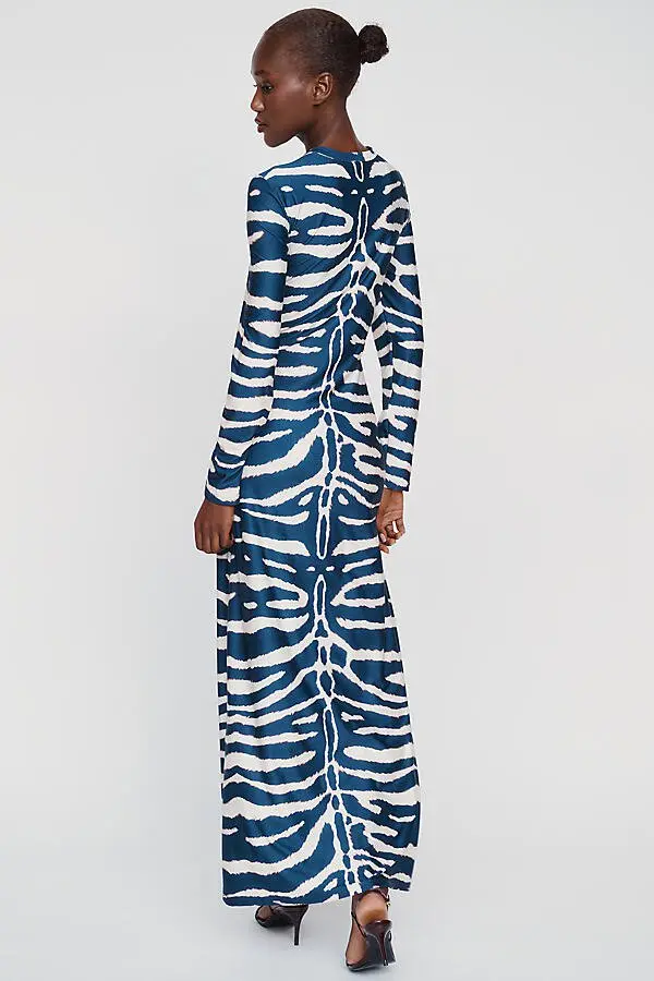 ESPECIA Print Fitted Maxi Dress
