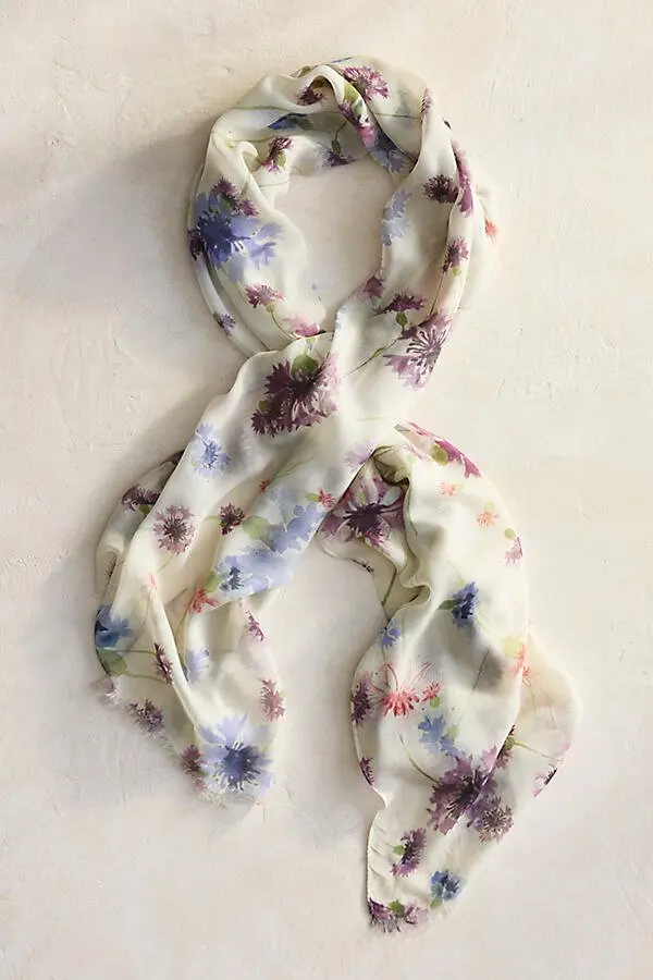 ELIZABETH GILLETT Bee Balm Scarf - Purple