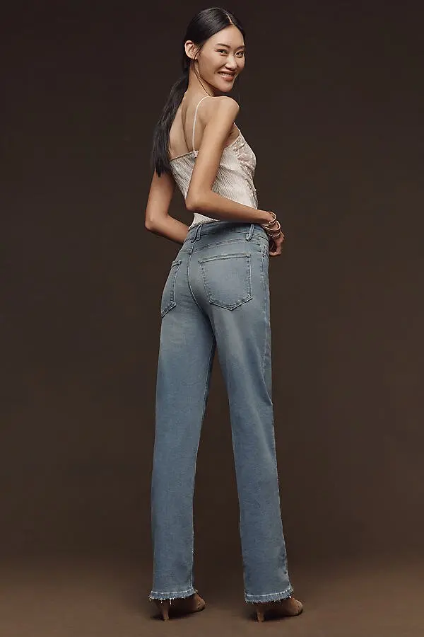 Good American High-rise Straight-leg Jeans - Medium Denim