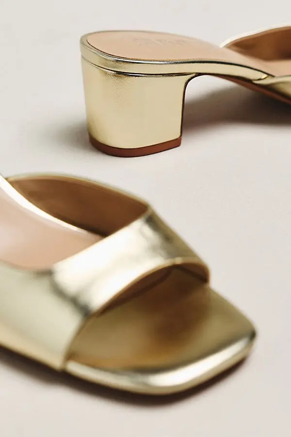 SILENT D Open-toe Heels - Champagne