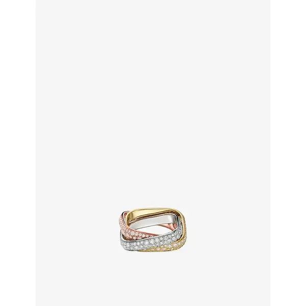 CARTIER Trinity Cushion 18ct Gold And 2ct Brilliant-cut Diamond Ring - Mixed Metals