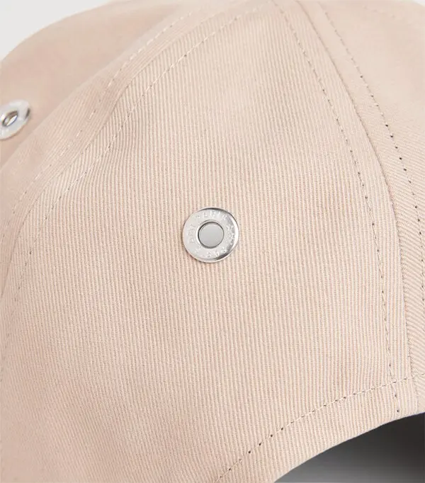 Ami Cotton Baseball Cap With Embroidered Logo - Beige