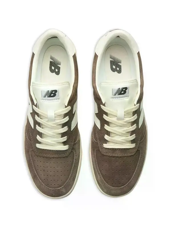 NEW BALANCE T500 Perforated Detail Suede Trainers - Brown