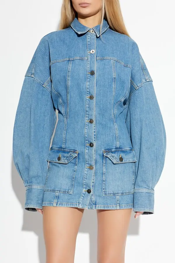 Attico Denim Mini Dress - Blue
