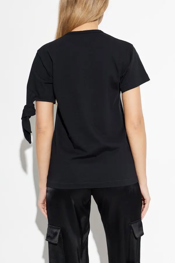 JW Anderson T-shirt With Shoulder Knot - Black