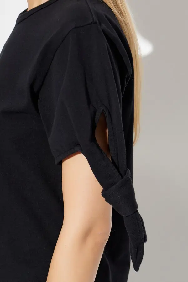 JW Anderson T-shirt With Shoulder Knot - Black