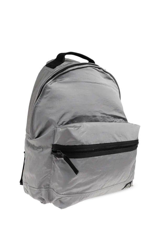 Stone Island Backpack With Logo Patch - Grey
