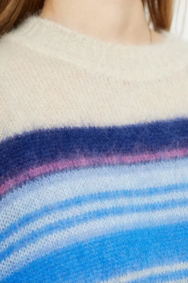 MARANT ETOILE Drussell Striped Sweater - Blue