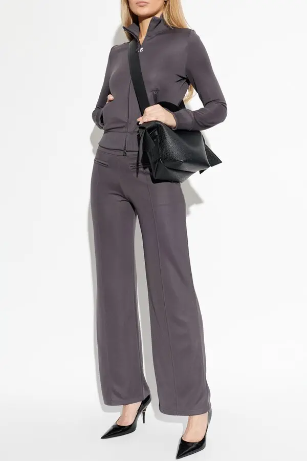 COURREGES Sweatshirt With Stand-up Collar - Brown