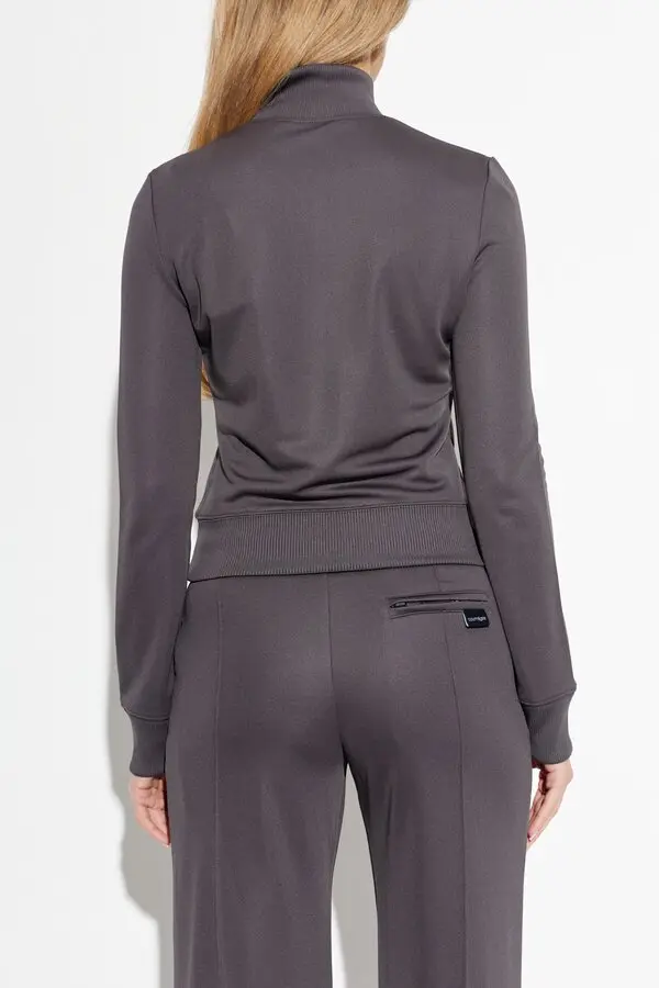 COURREGES Sweatshirt With Stand-up Collar - Brown