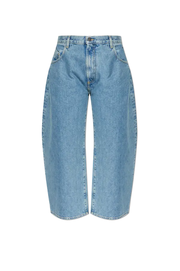 Attico Wide-leg Cropped Jeans - Blue