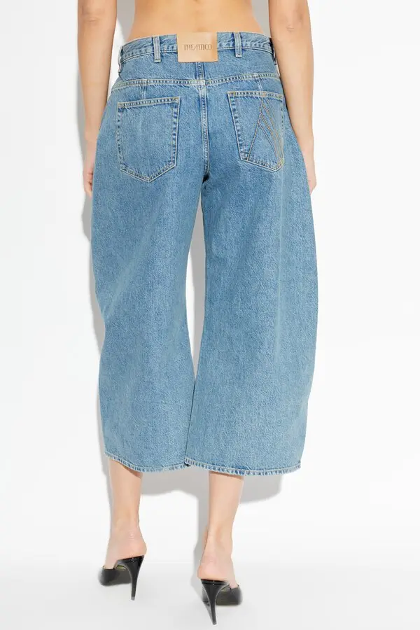 Attico Wide-leg Cropped Jeans - Blue