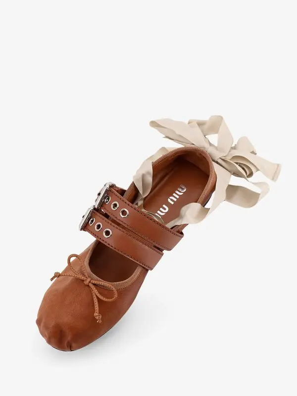 Miu Miu Leather Shoes - Brown