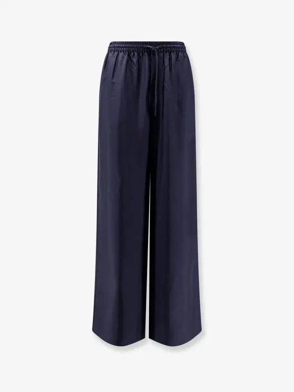 RÓHE Silk Wide Leg Trousers - Blue