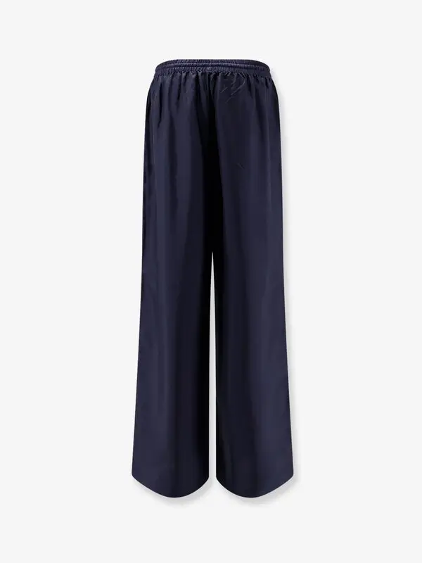 RÓHE Silk Wide Leg Trousers - Blue