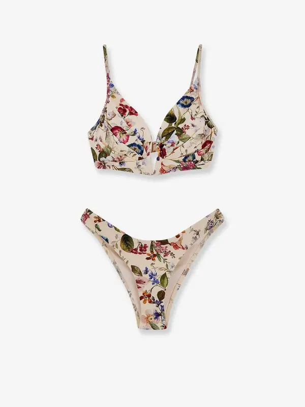 Zimmermann Nylon Floral Print Bikini - Multicolor