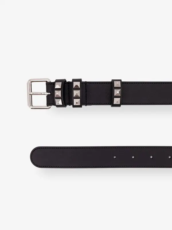 Valentino Garavani Flaneuse Leather Belt With Studs - Black
