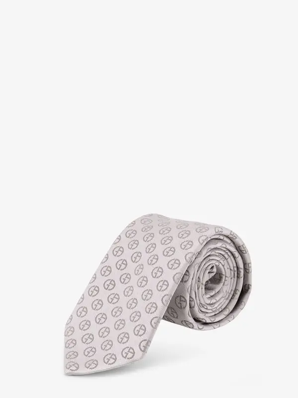 Giorgio Armani Silk Necktie - Silver
