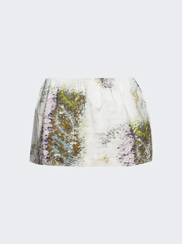 Christopher Esber Absence Crushed Micro Skirt Absence Print - White