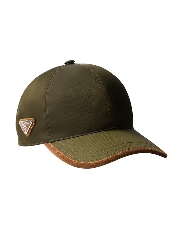 Prada Re-nylon Baseball Cap - Green/ Gold
