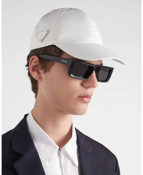 Prada Re-nylon Baseball Cap - White