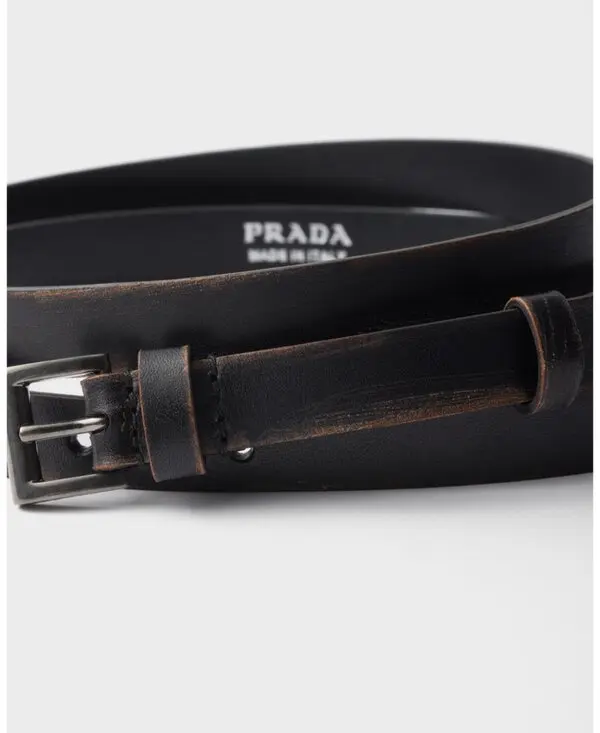 Prada Leather Belt - Black