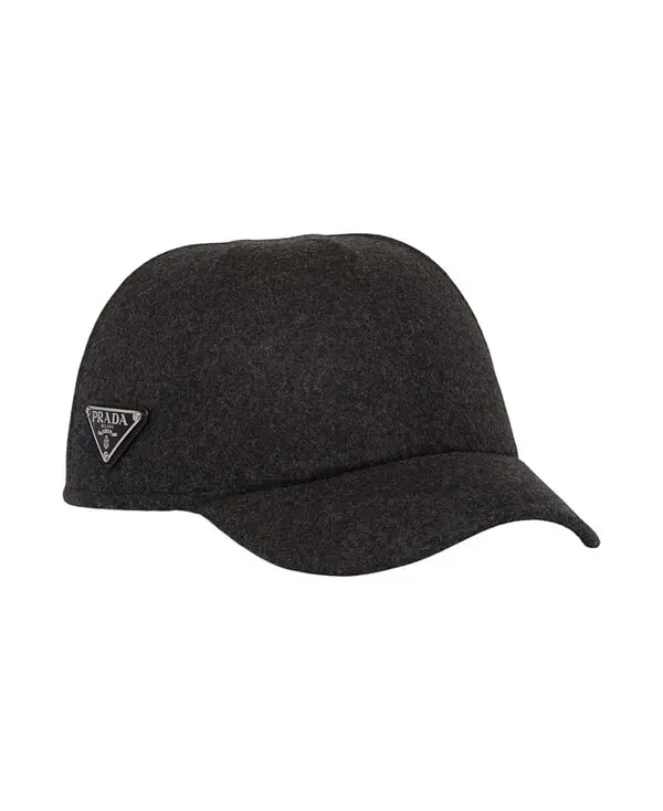 Prada Felt Baseball Cap - Grey