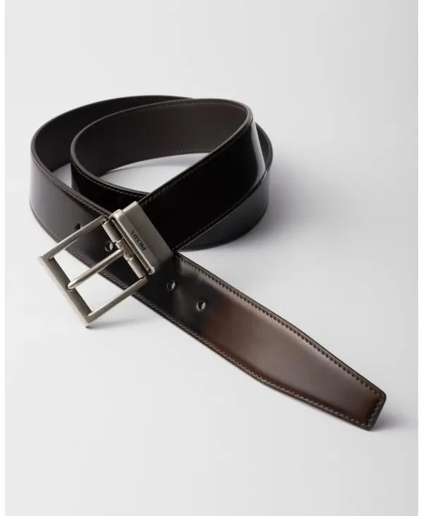Prada Brushed Leather Belt