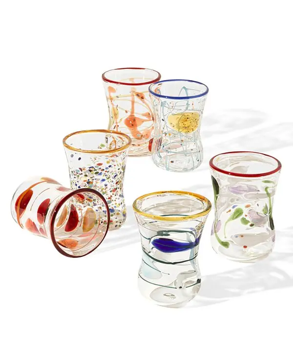 UNCOMMON GOODS Goto Venetian Wine Glasses, Set Of 6 - Multi