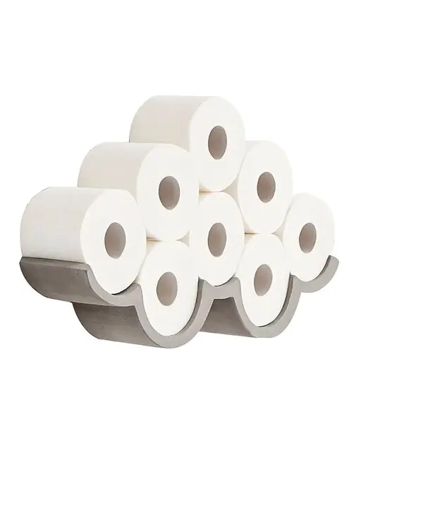 UNCOMMON GOODS Cloudy Day Toilet Paper Storage - Silver