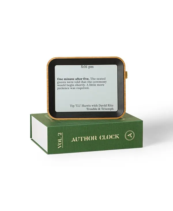 UNCOMMON GOODS Literary Clock Author Clock - Natural