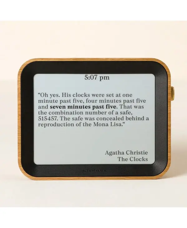 UNCOMMON GOODS Literary Clock Author Clock