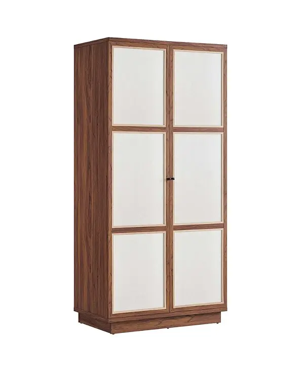 MODWAY Capri 70 Tall Wood Grain Storage Cabinet - Walnut