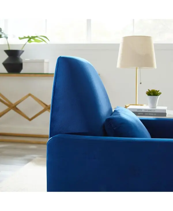 MODWAY Liliana Performance Velvet Armchair - Navy