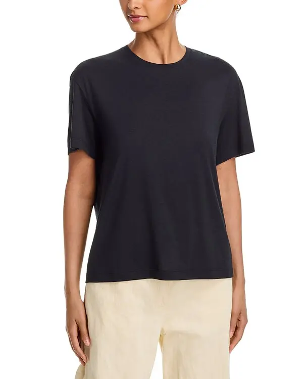 TOTEME Relaxed Fit Crewneck T-shirt - Black