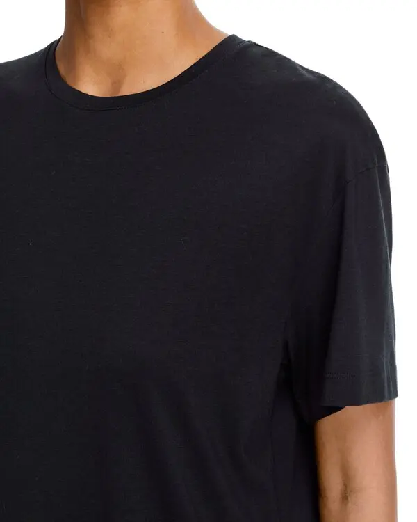 TOTEME Relaxed Fit Crewneck T-shirt - Black
