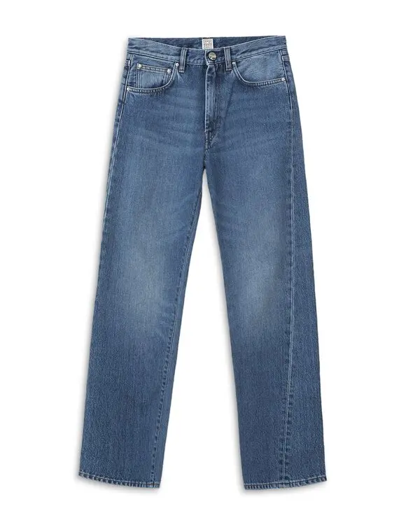 TOTEME Twisted Seam Denim Jeans - Washed Blue