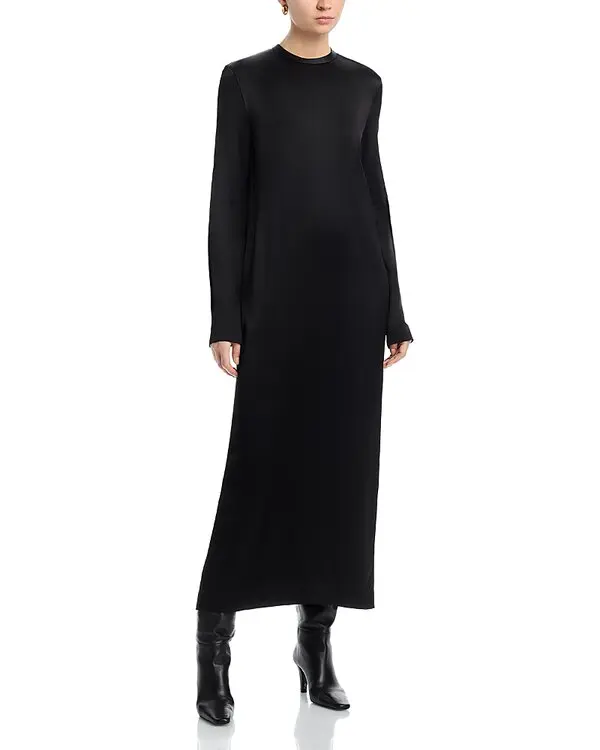 TOTEME Long Satin Dress - Black
