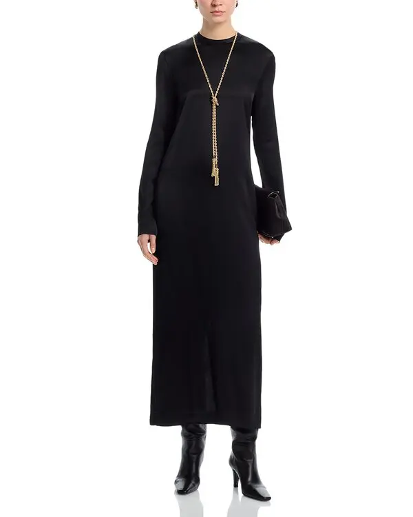 TOTEME Long Satin Dress - Black