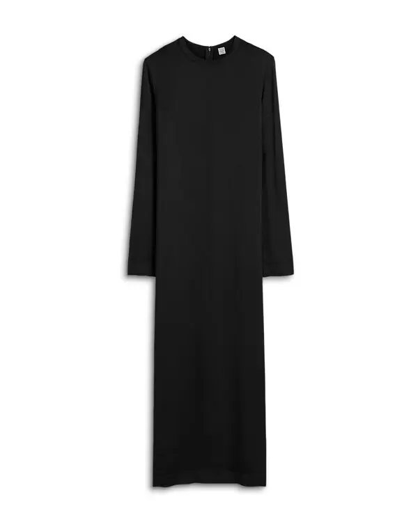 TOTEME Long Satin Dress - Black