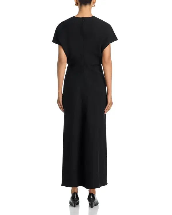 TOTEME Slouch Waist Wool Dress - Black