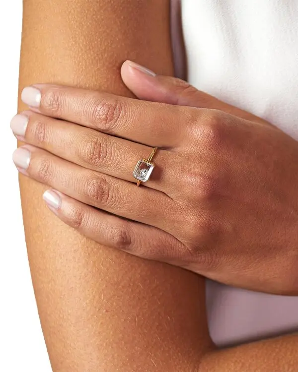 Moritz Glik 18k Yellow Diamond Esmeralda Shaker Ring
