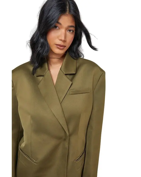 WAREHOUSE Premium Satin Oversized Blazer