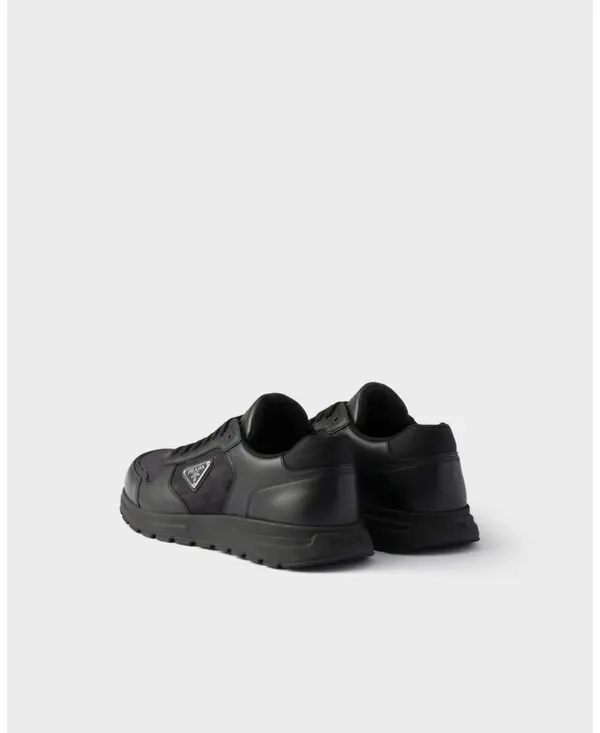 Prada Re-nylon And Leather Lace Up Sneakers