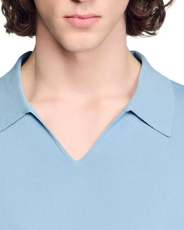 Sandro Stretch Knit Polo Shirt