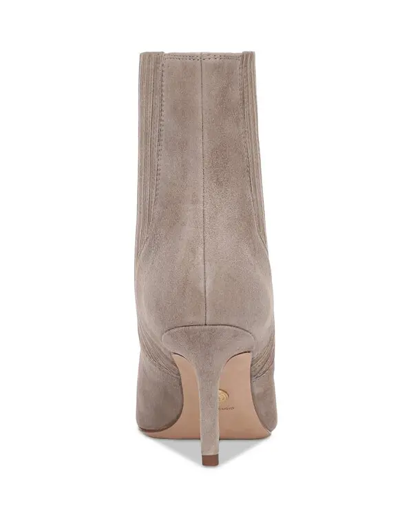 Veronica Beard Lisa 70 Suede Stiletto Heel Booties - Bark Suede