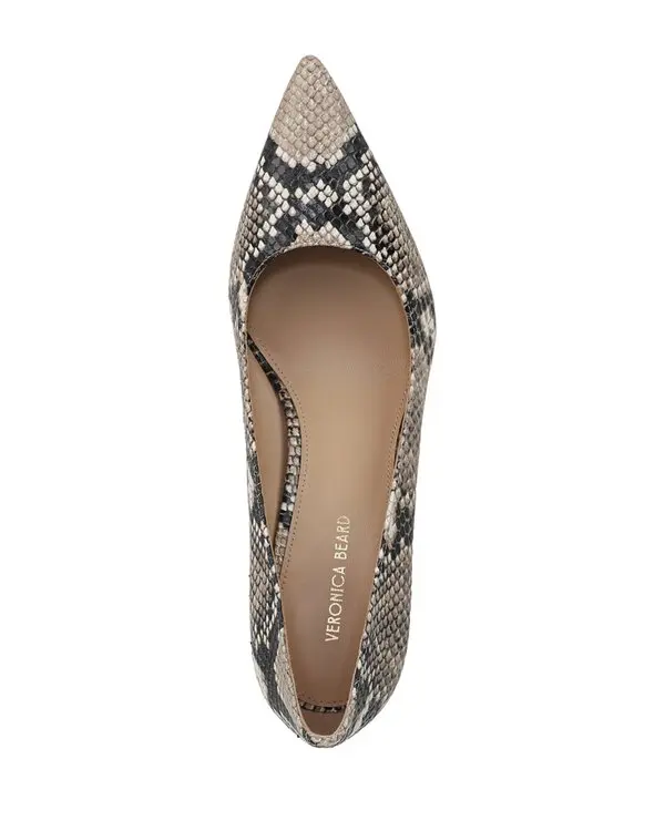 Veronica Beard Rita Snake Embossed Leather Pumps