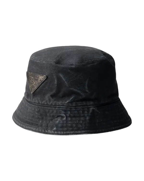 Prada Cotton Bucket Hat - Black