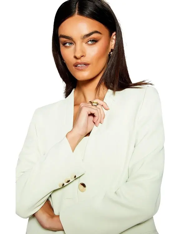 WAREHOUSE Runway Collarless Boxy Blazer