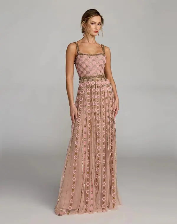 MAC DUGGAL COLLECTION Sleeveless Embellished A-line Gown